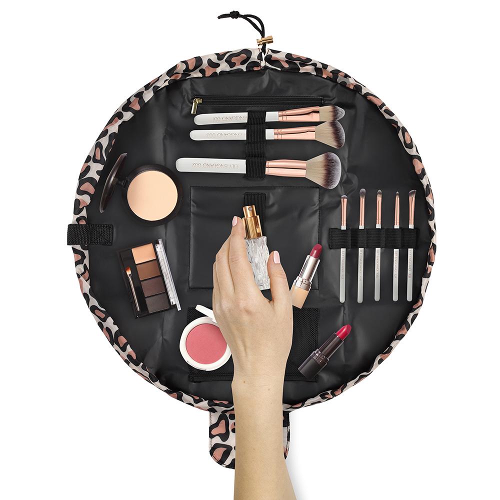 Lazy Drawstring Makeup Bag Organiser - Animal Print – Lily England